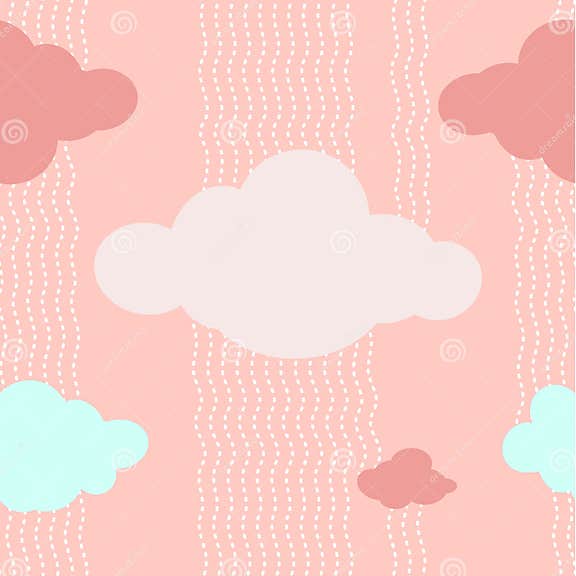 Pink Clouds Pattern Background Stock Vector - Illustration of bright ...