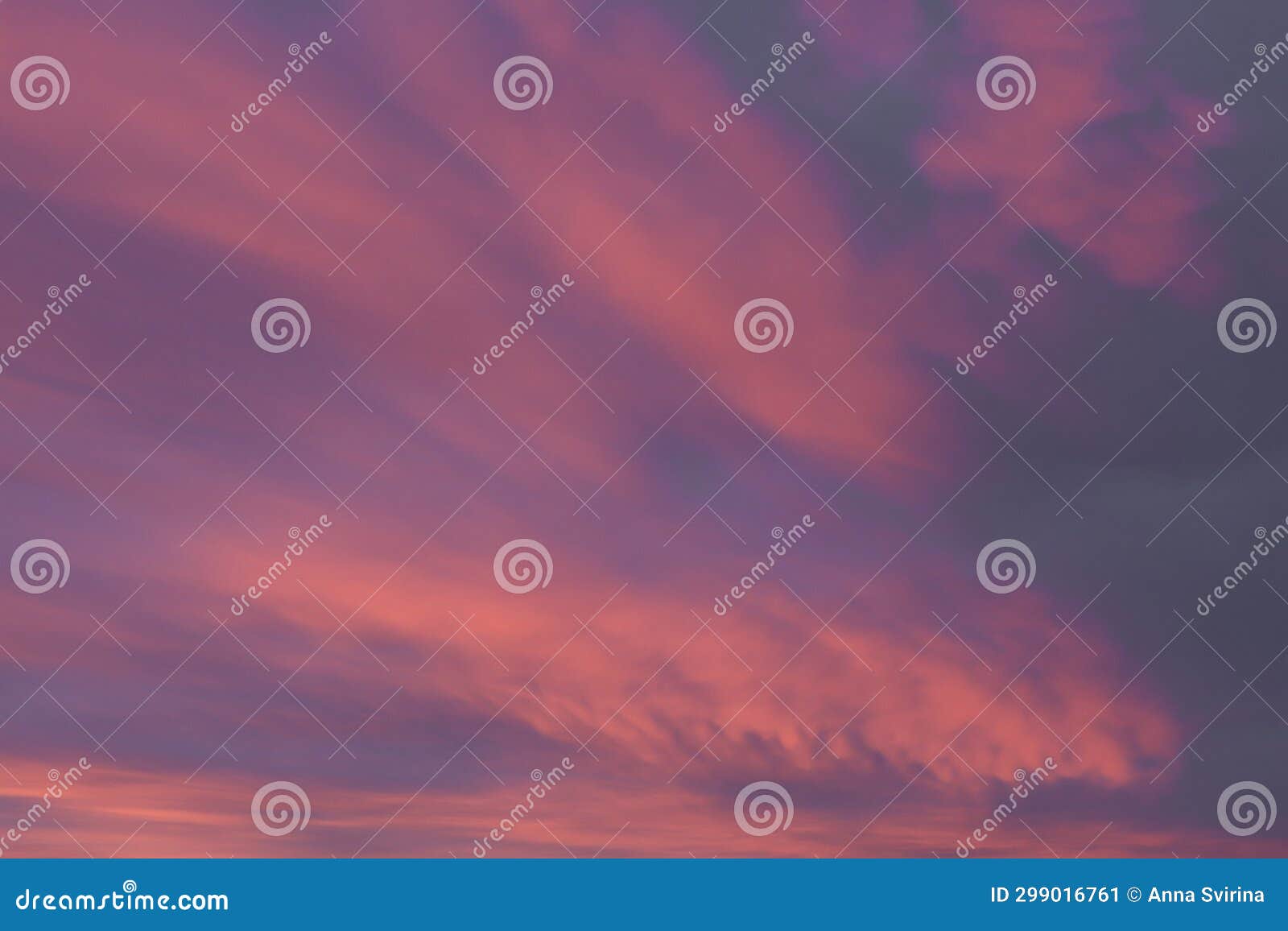 Pink clouds in the sky stock image. Image of shine, clouds - 299016761