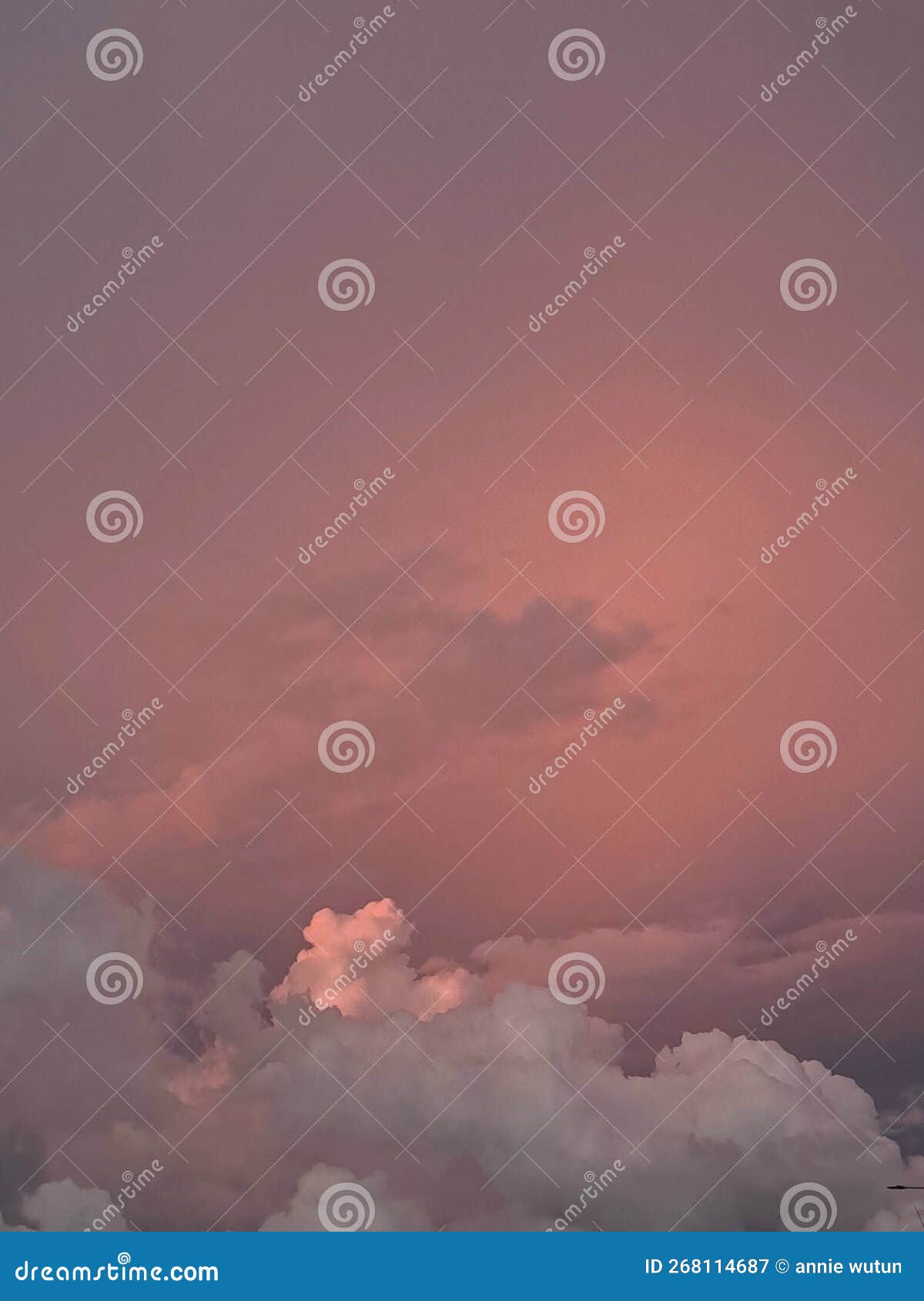 Pink Cloudy Sky stock image. Image of afterglow, storm - 268114687