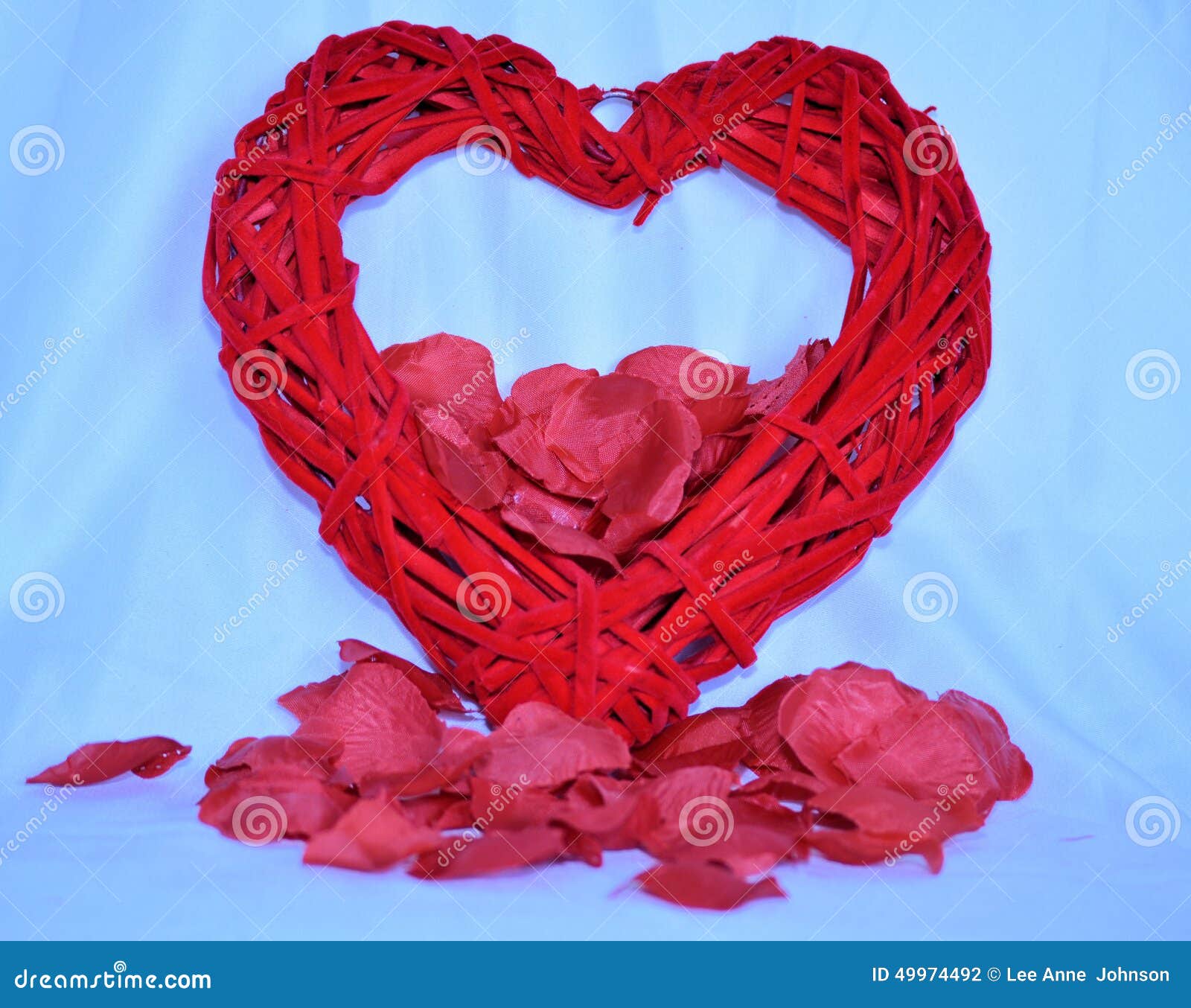 Pink Cluster of Rose Petals with Heart Stock Photo - Image of affection ...