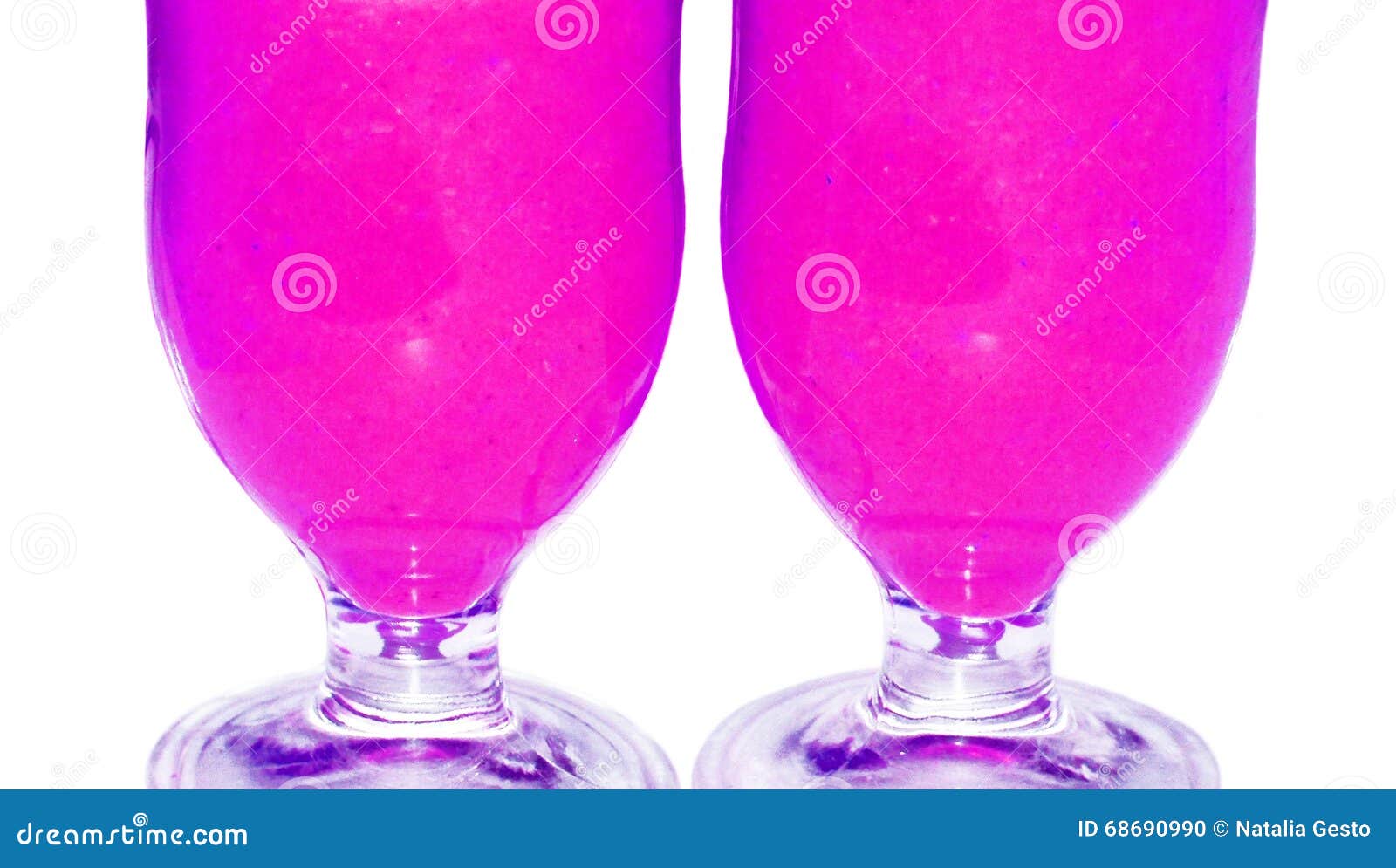 Pink Cocktails Glasses Couple Close Up Isolated On White Background ... Pink Cocktails Glasses Couple Close Up Isolated On White Background ...