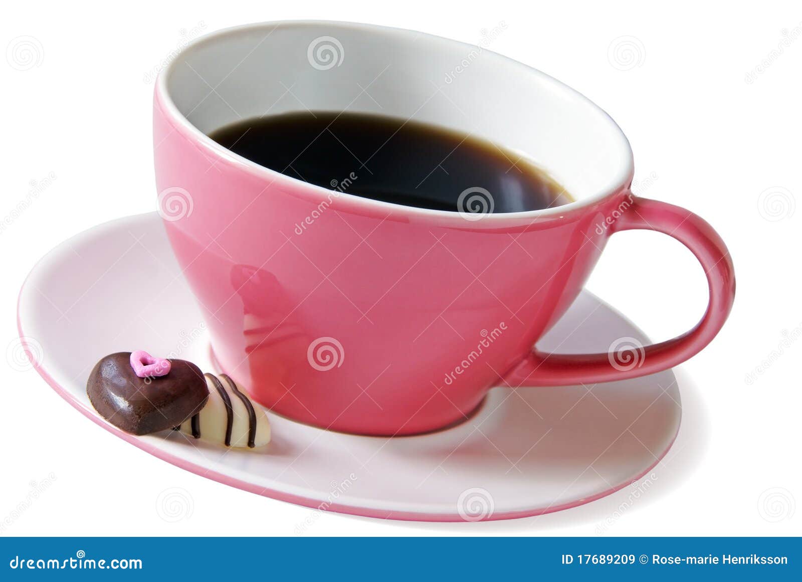 Pink coffee cup stock image. Image of anniversary, isolated - 17689209