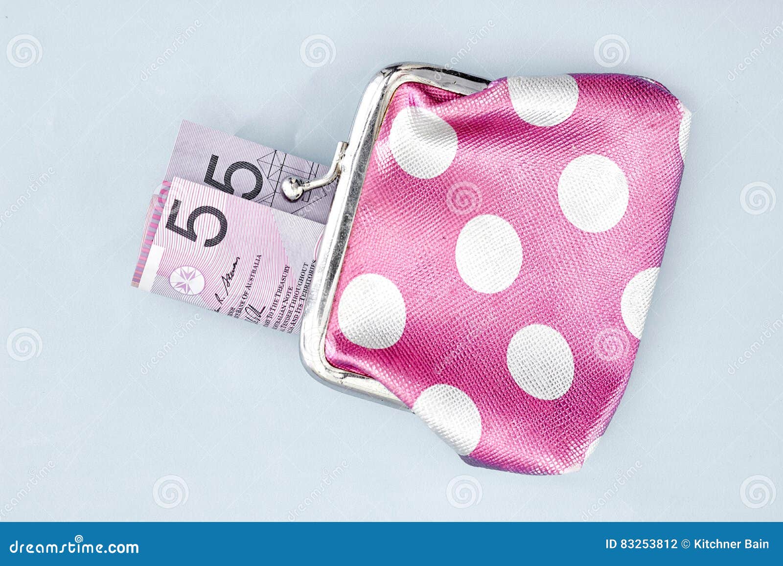 Pink Coin Purse stock photo. Image of piles, fifty, wallet - 83253812