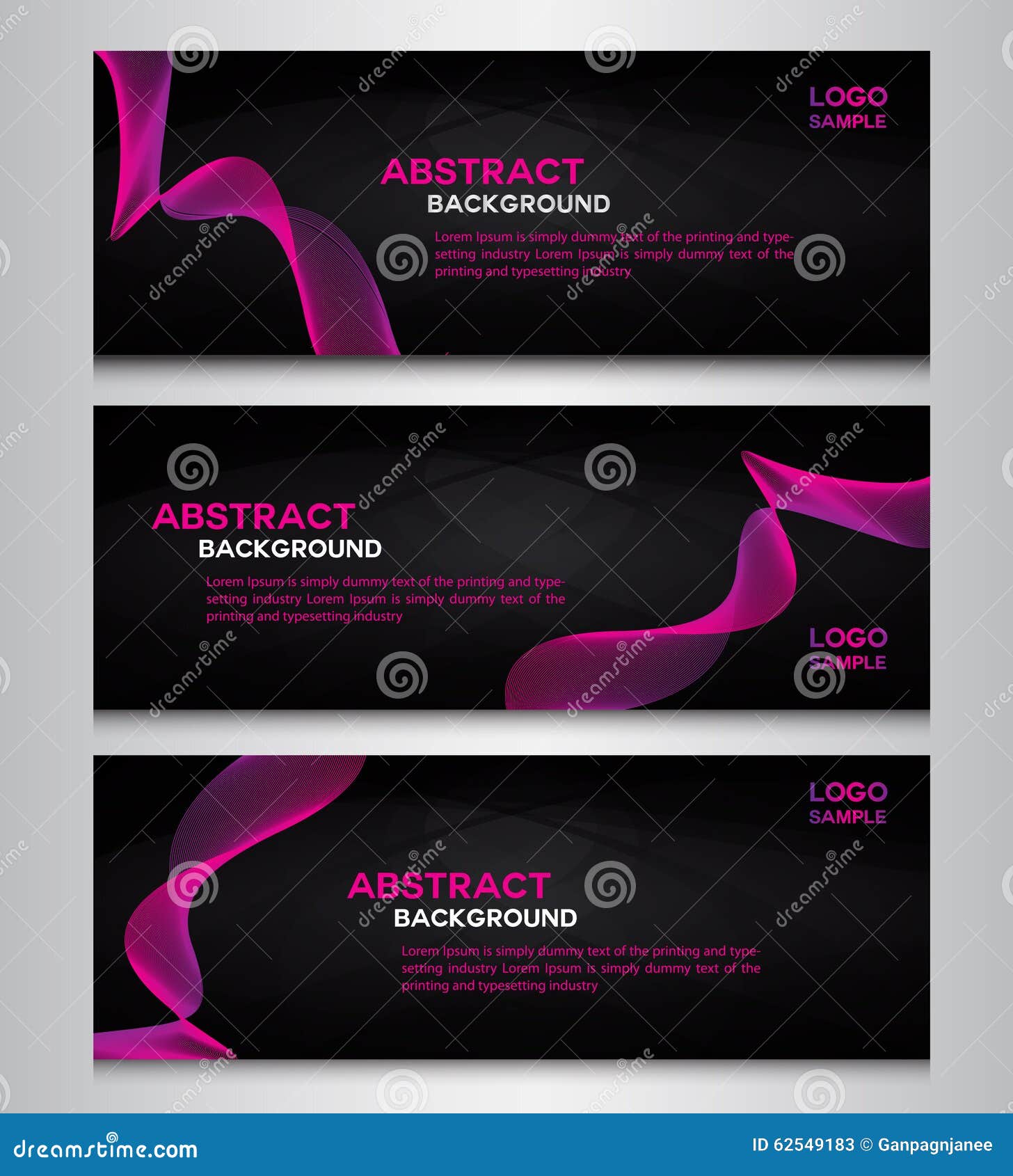 Pink Collection Banner Backgrounds Stock Vector - Illustration of ...