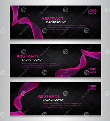 Pink Collection Banner Backgrounds Stock Vector - Illustration of ...