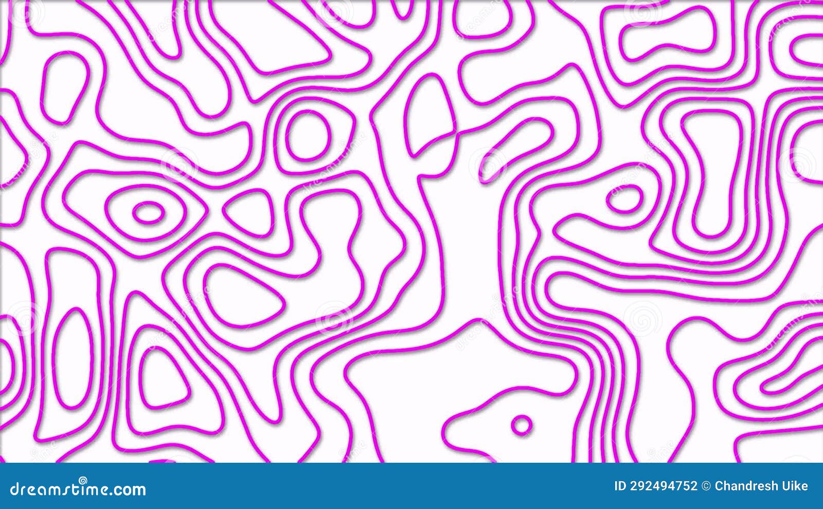 Pink Color Abstract Pattern with Animation of Morphing Line As ...