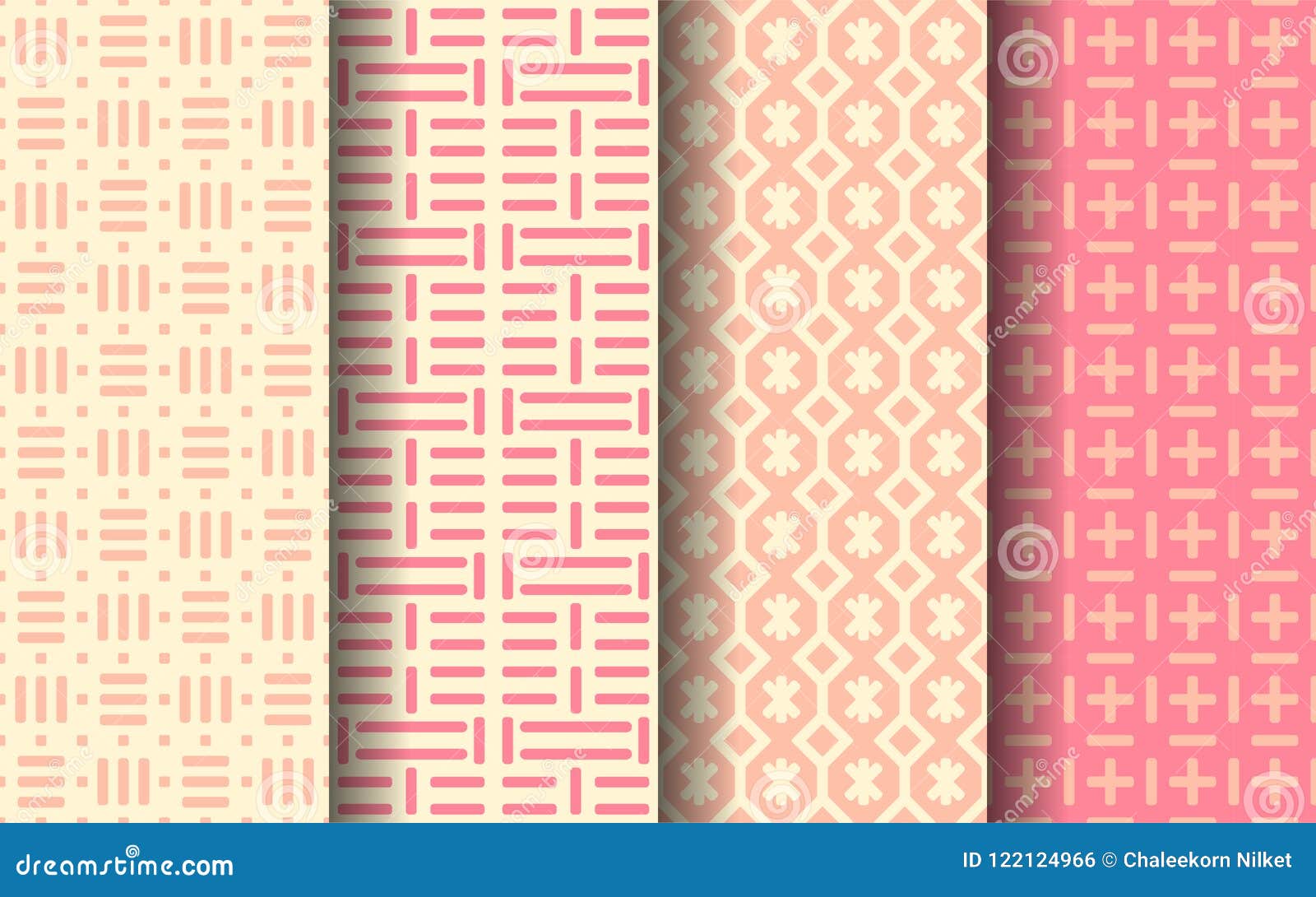 Pink Color Seamless Pattern. Graphic Design. Stock Vector ...