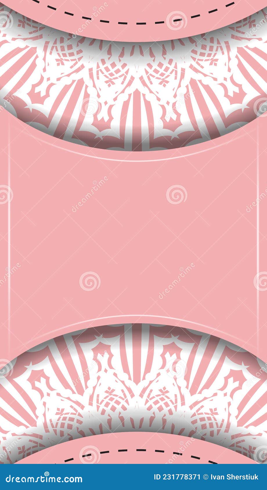 Pink Color Banner with Abstract White Pattern for Design Under Your ...