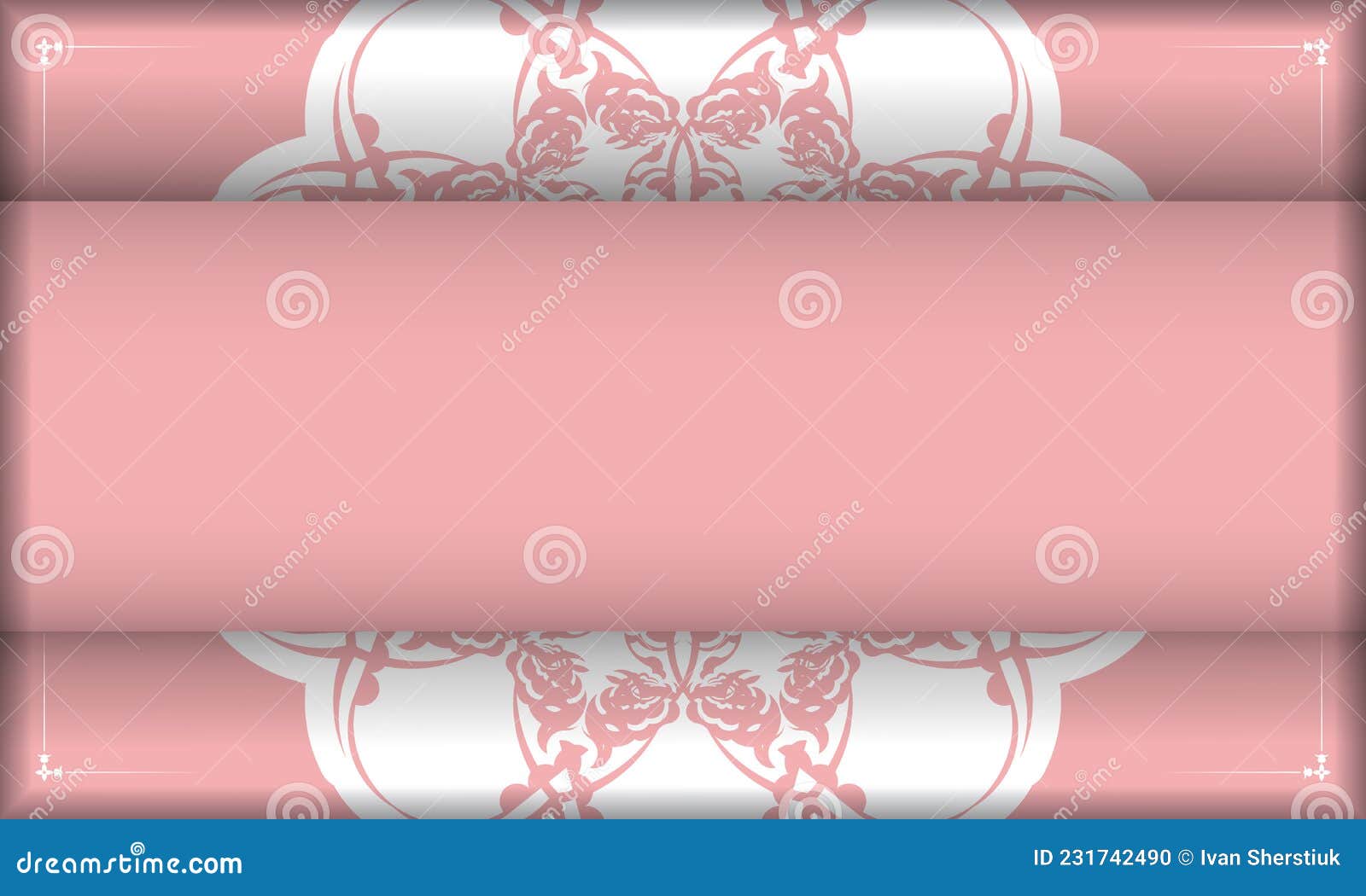Pink Color Banner Template with Indian White Pattern and Logo Space ...