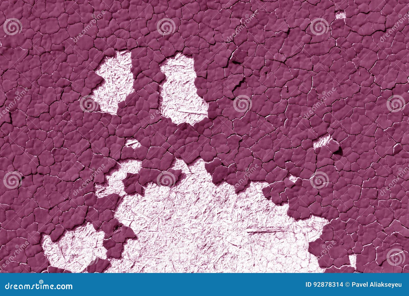 Pink Color Cracked Painted Wall Pattern. Stock Photo - Image of color ...
