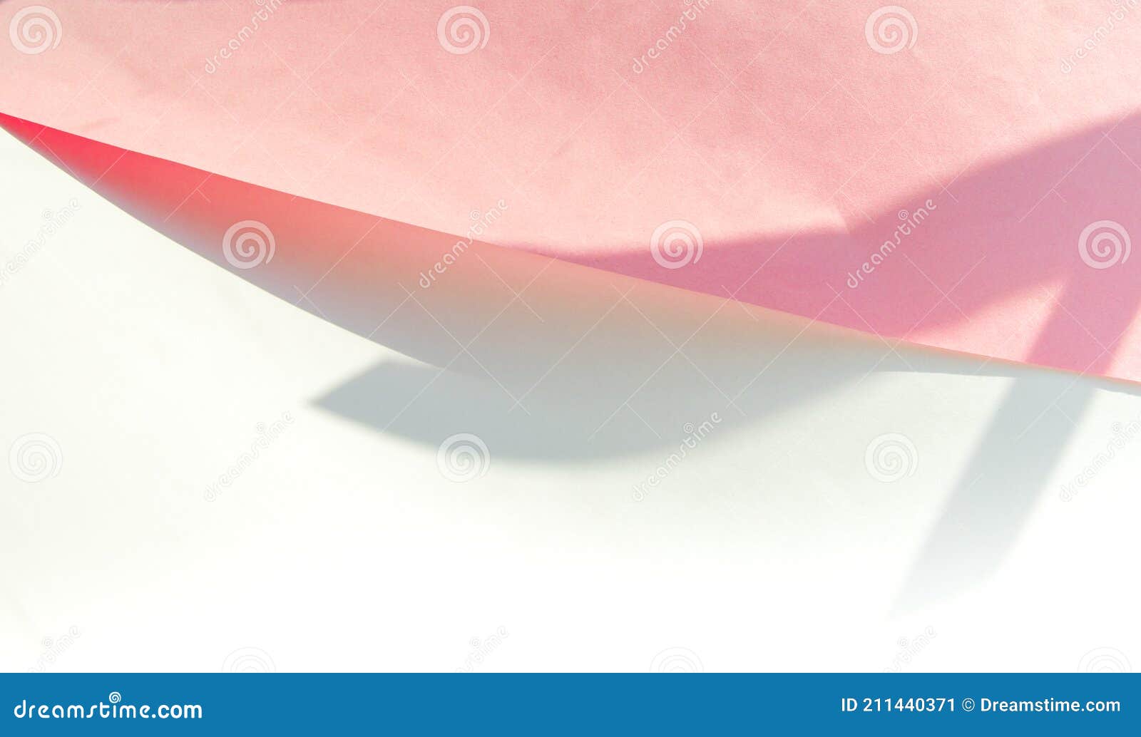Pink Color Curved Paper Mockup on White Background. Creative Paper ...