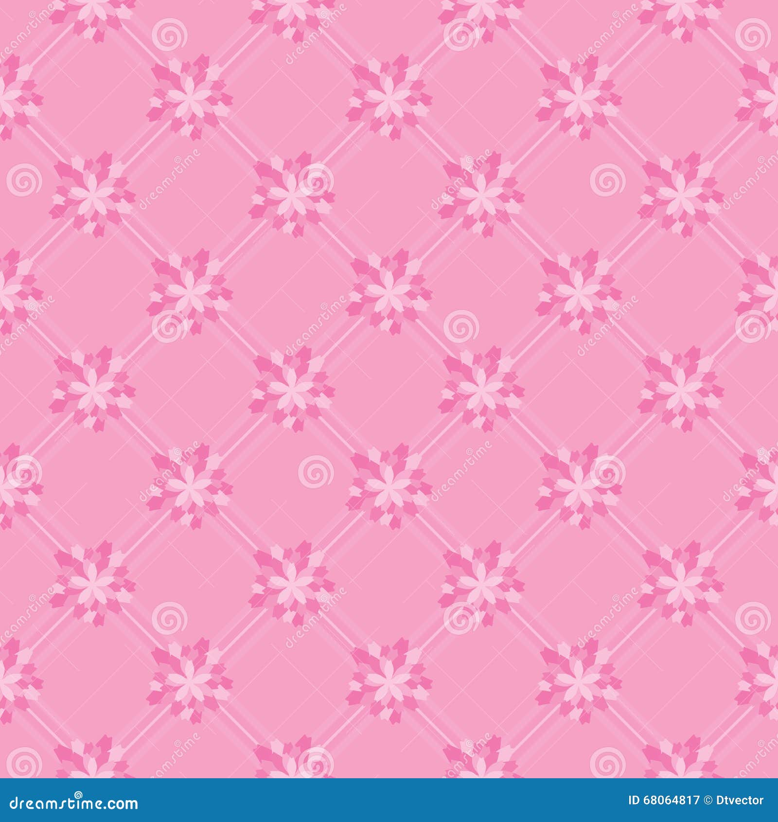 Pink Color Diamond Seamless Pattern Stock Vector - Illustration of cute ...