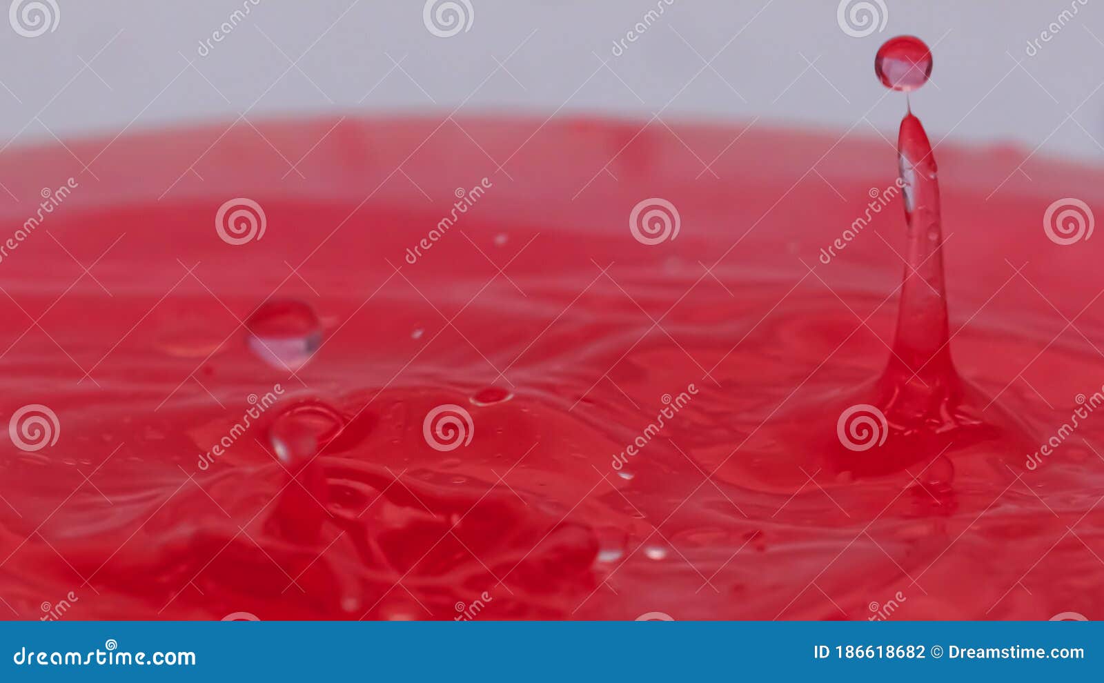 Pink Color Drop Falling in Water Stock Photo - Image of design, blue ...