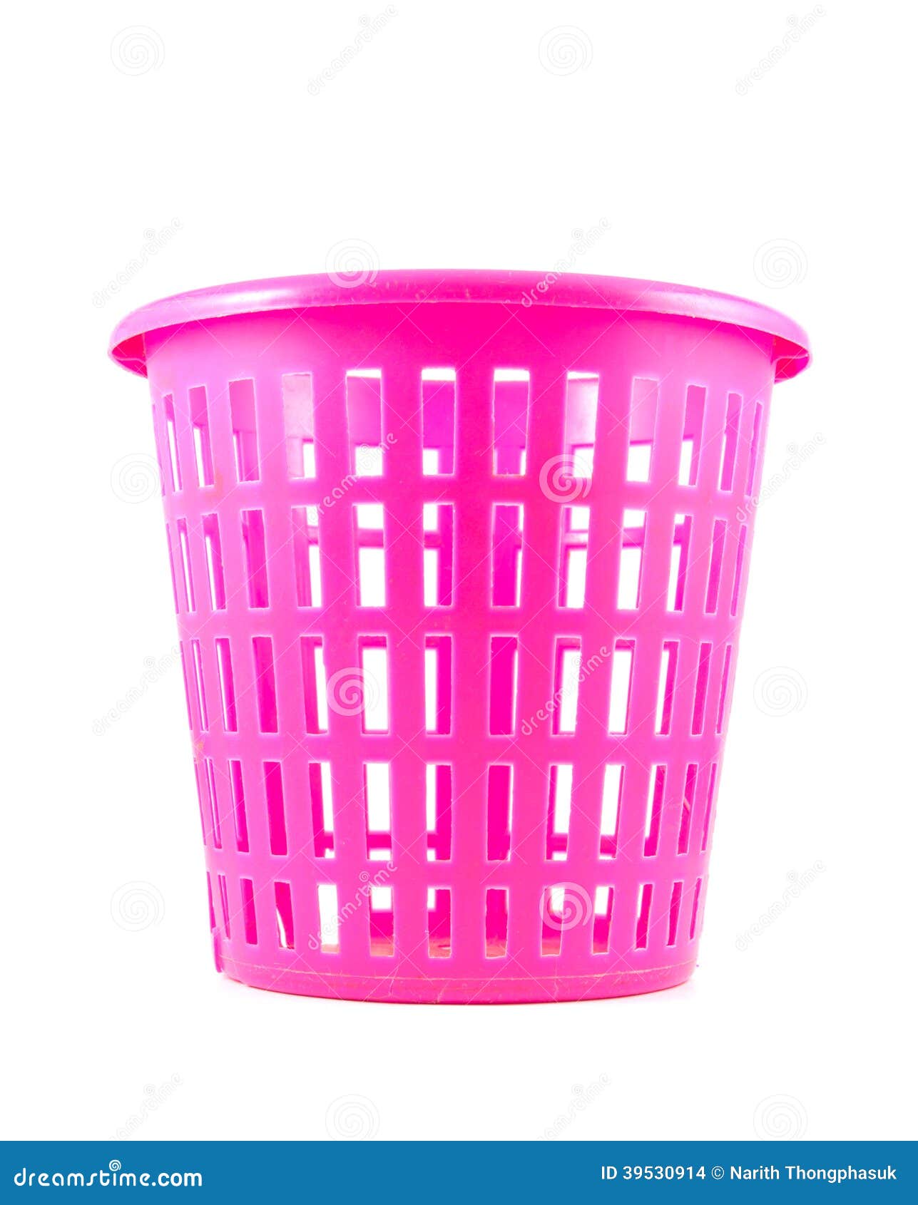 Pink Color Empty Plastic Basket Stock Photo - Image of color, plastic ...