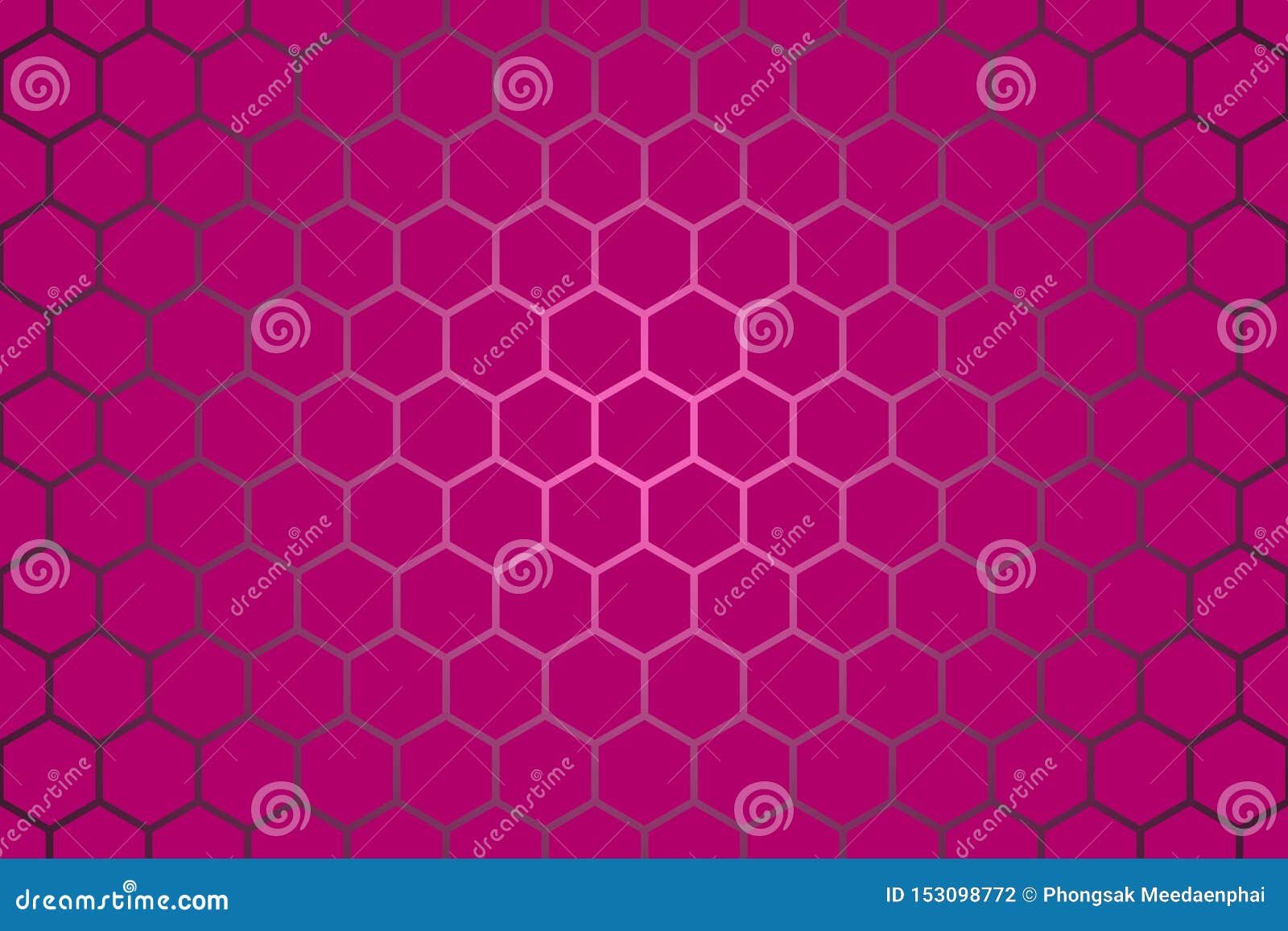 Pink Color Honeycomb Grid Tile Seamless Background Or Hexagonal Cell ...