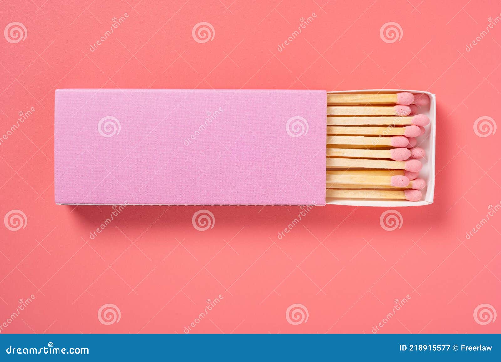 A Pink Color Matchbox and Pink Match Sticks on a Pink Background Stock ...