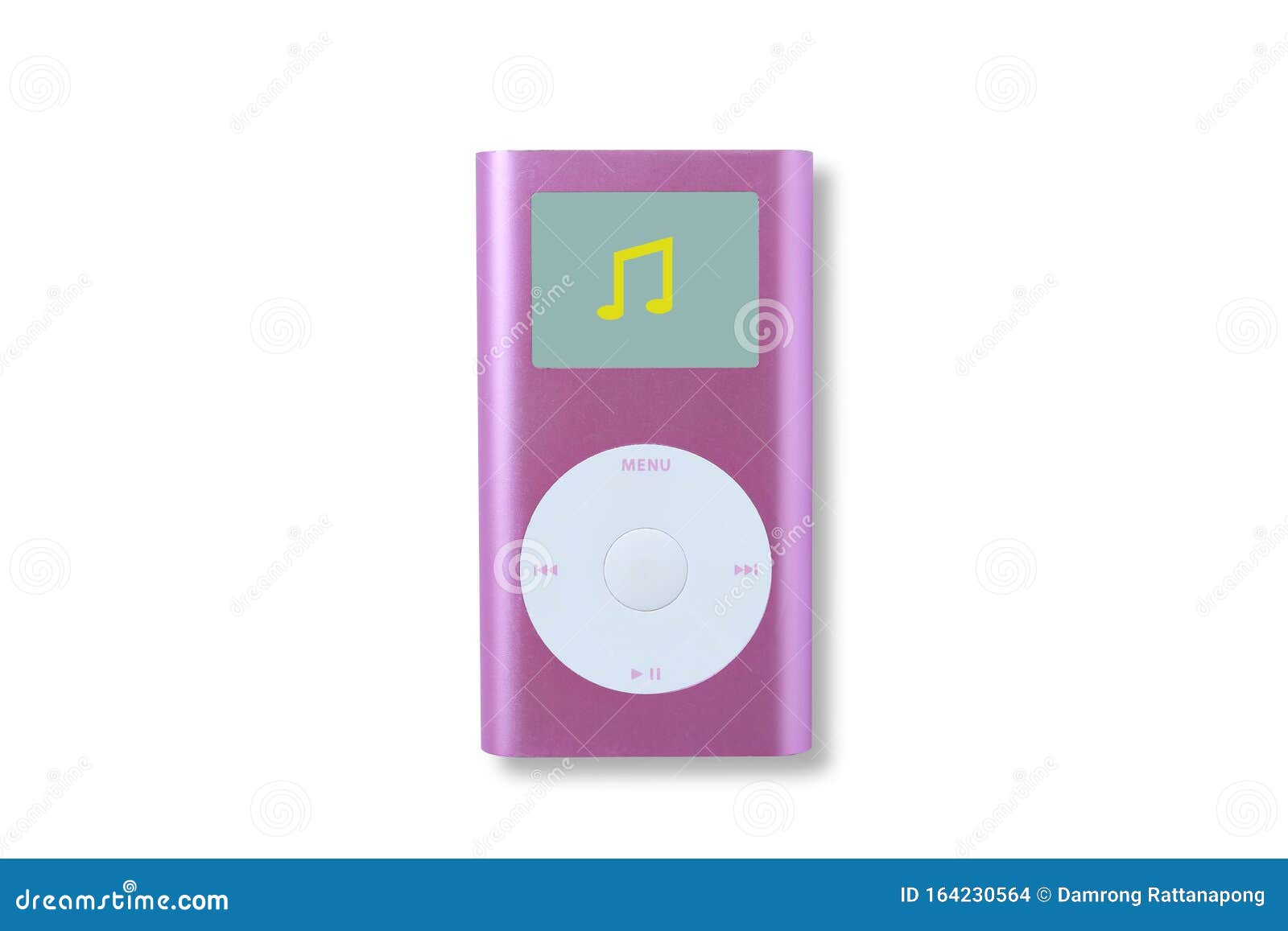 Pink Color Mp3 Player on White Background Stock Photo - Image of color ...