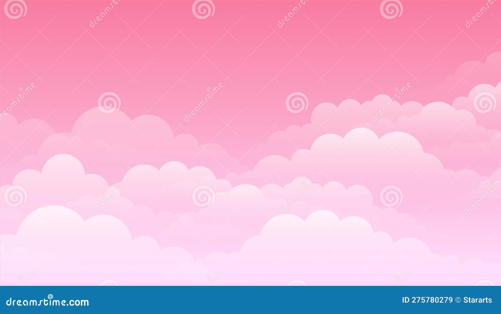 Pink Color Sky Background with Clouds Design Stock Vector ...