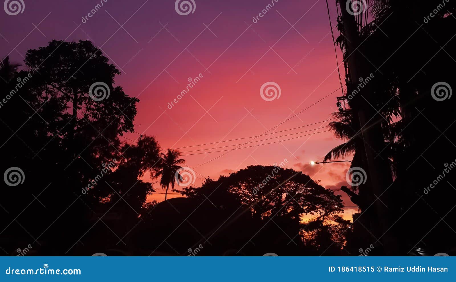 Pink Color Sky at the Evening Stock Image - Image of sunrise, light ...