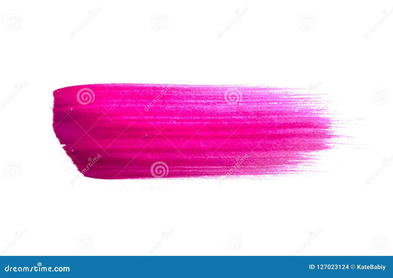 Pink Color Stroke Isolated on White Background. Stock Photo - Image of ...