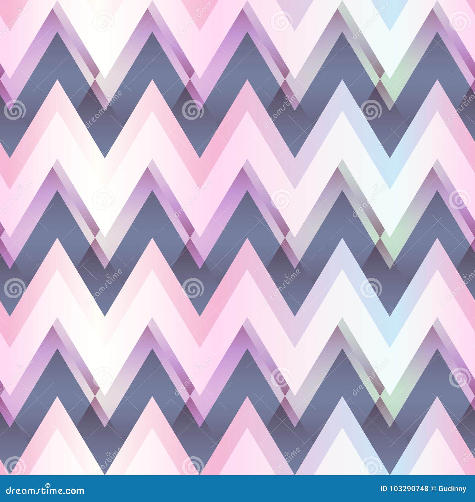 Pink Color Zigzag Seamless Pattern Stock Vector - Illustration of ...