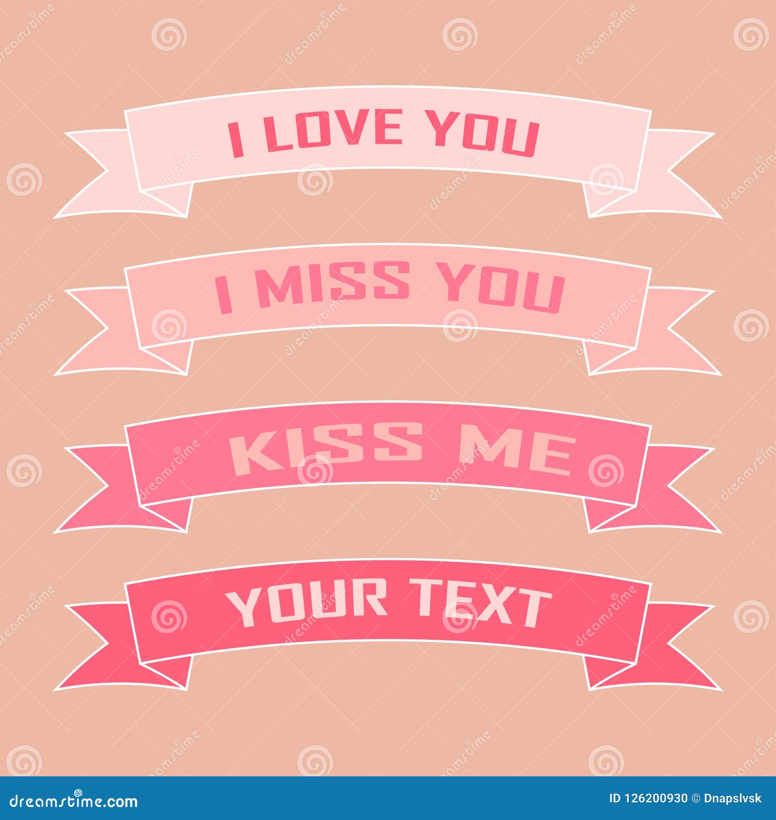 Pink Colored Banners with Messages Stock Vector - Illustration of gray ...