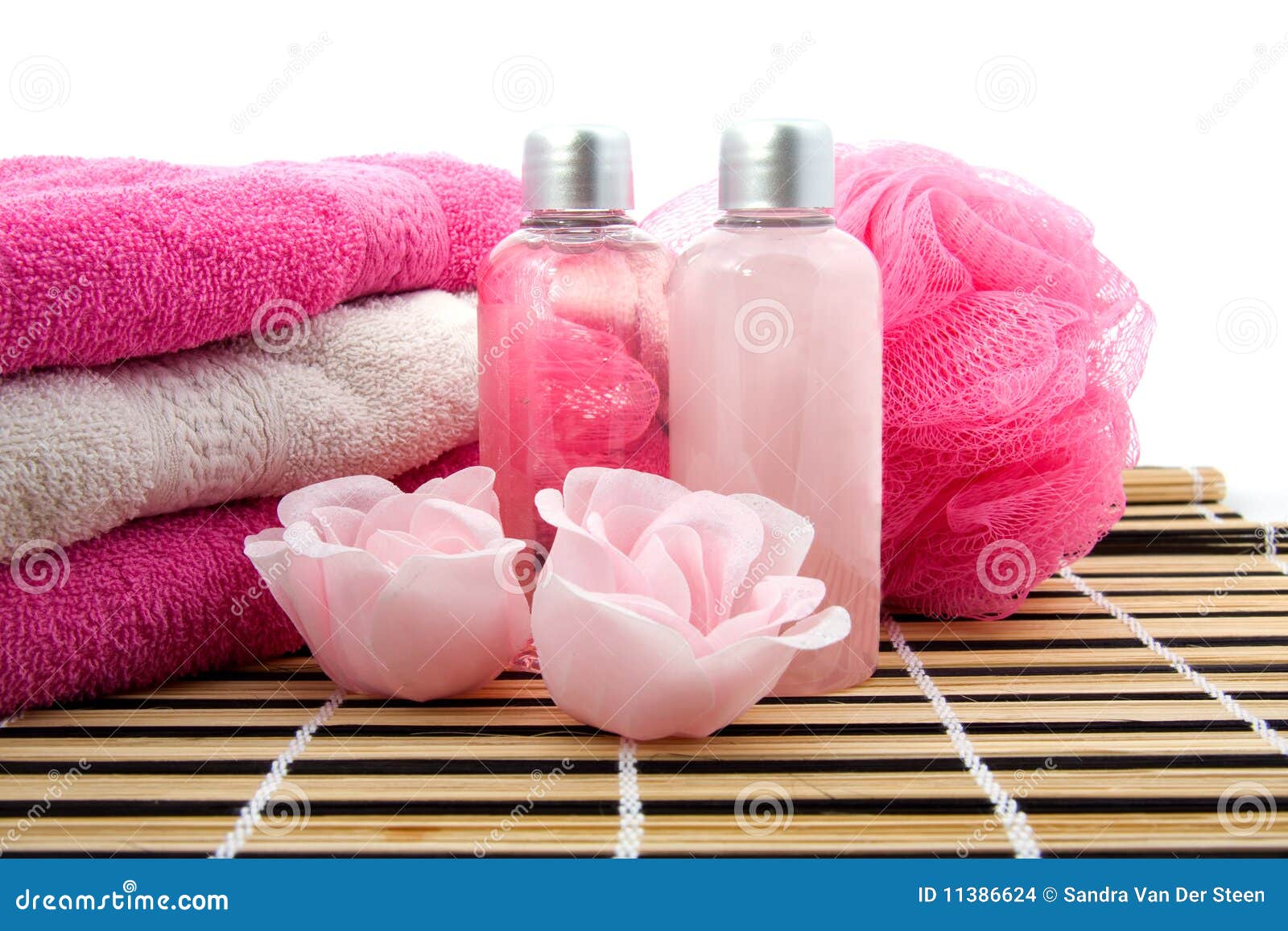 Pink Colored Bath Accessory Stock Photo - Image of aroma, steam: 11386624