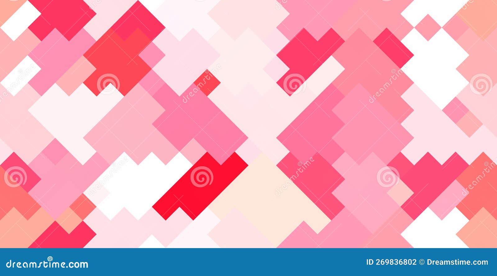 Pink Colored Geometric Pixelate Texture. Colorful Square Geometry ...