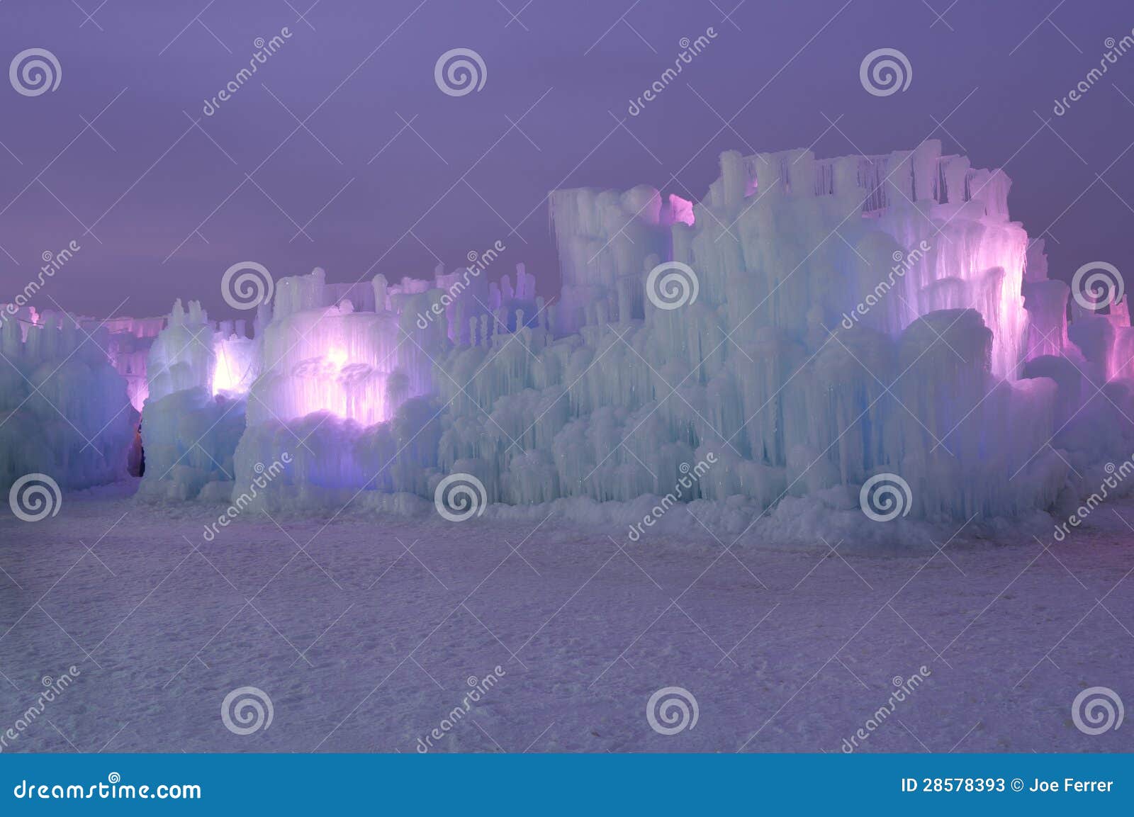 Pink Colored Ice Forms Enclosure Stock Image - Image of abstract ...