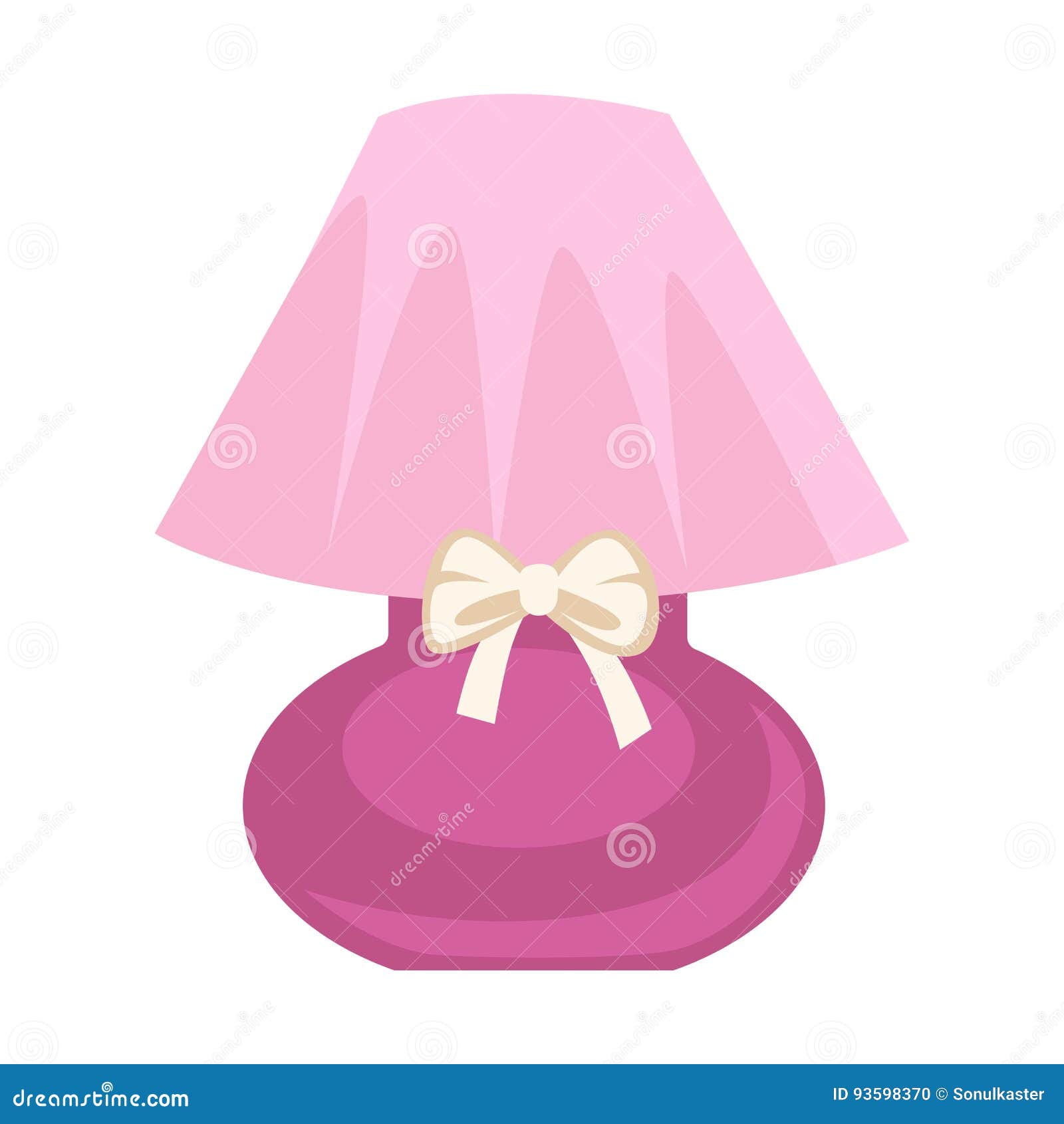 Pink colored lamp stock vector. Illustration of classic - 93598370