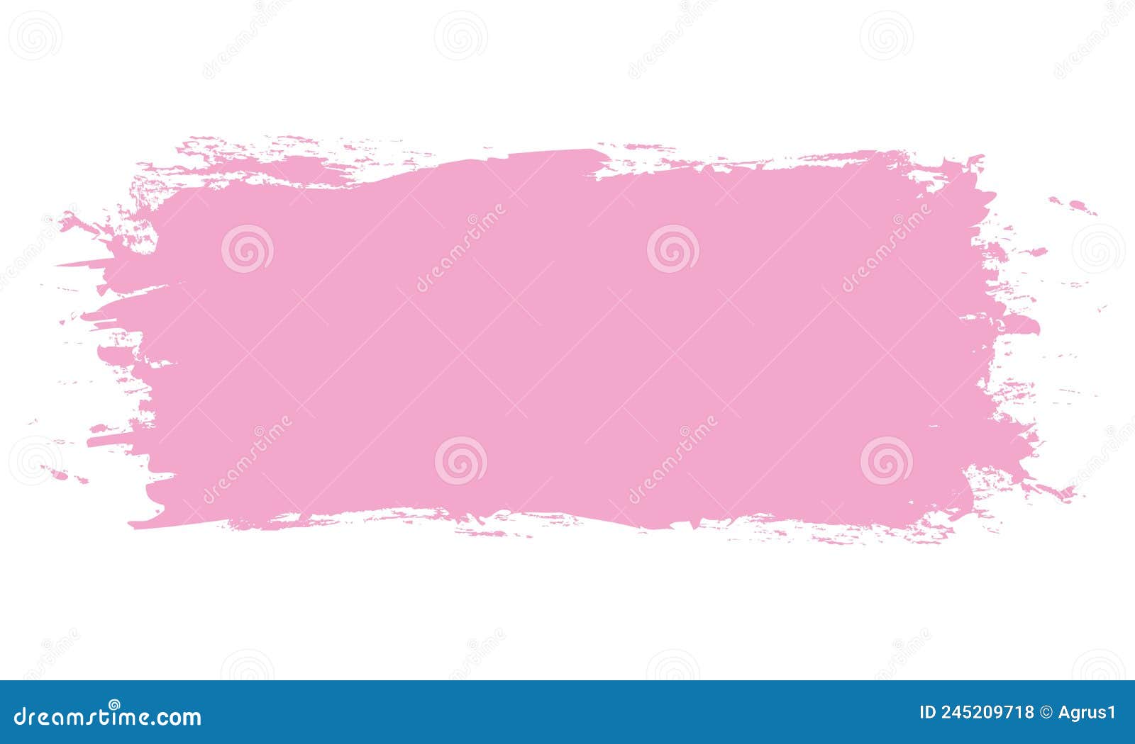 Pink Colored Vector Brush Painted Banner Frame on Transparent ...
