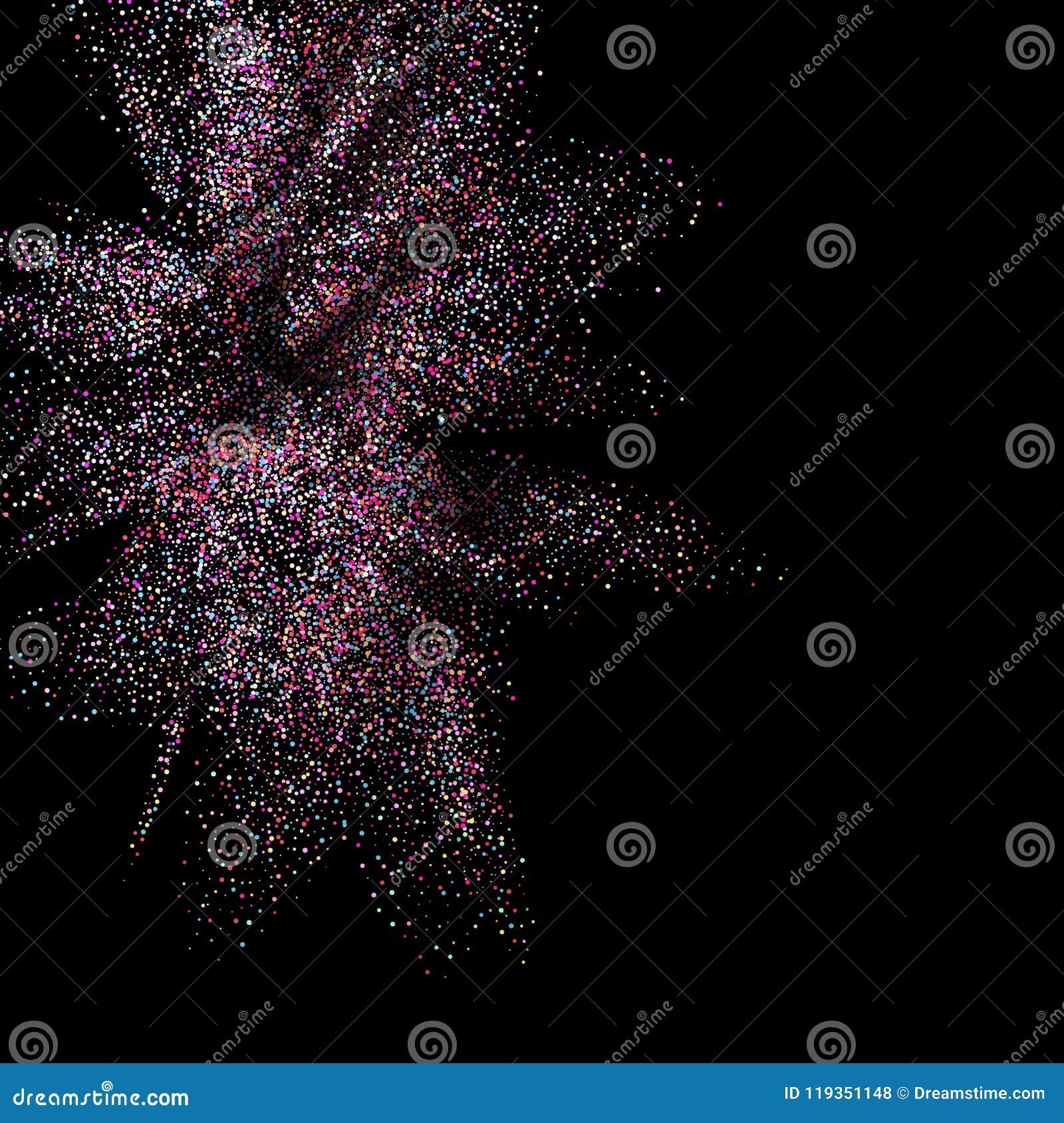 Pink Colour Explosion on Black Background. Stock Vector - Illustration ...