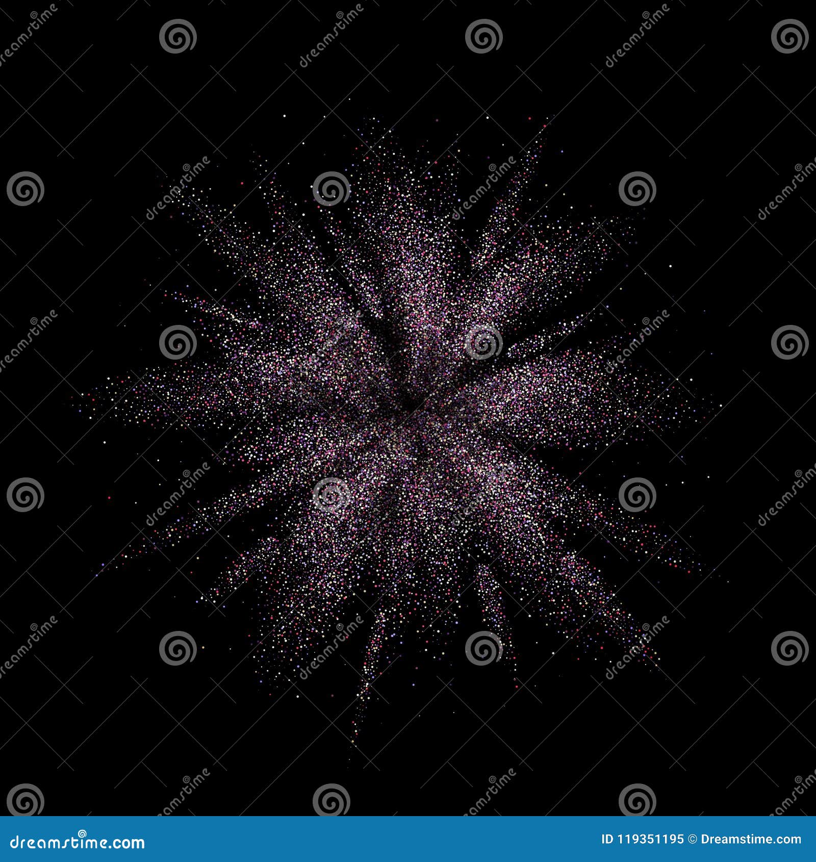 Pink Colour Explosion on Black Background. Stock Vector - Illustration ...