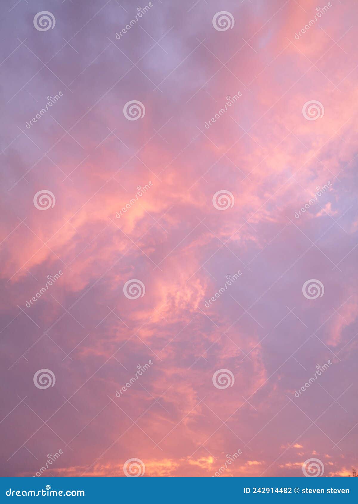 Pink Colour Sky in the Dusk Stock Photo - Image of plain, morning ...