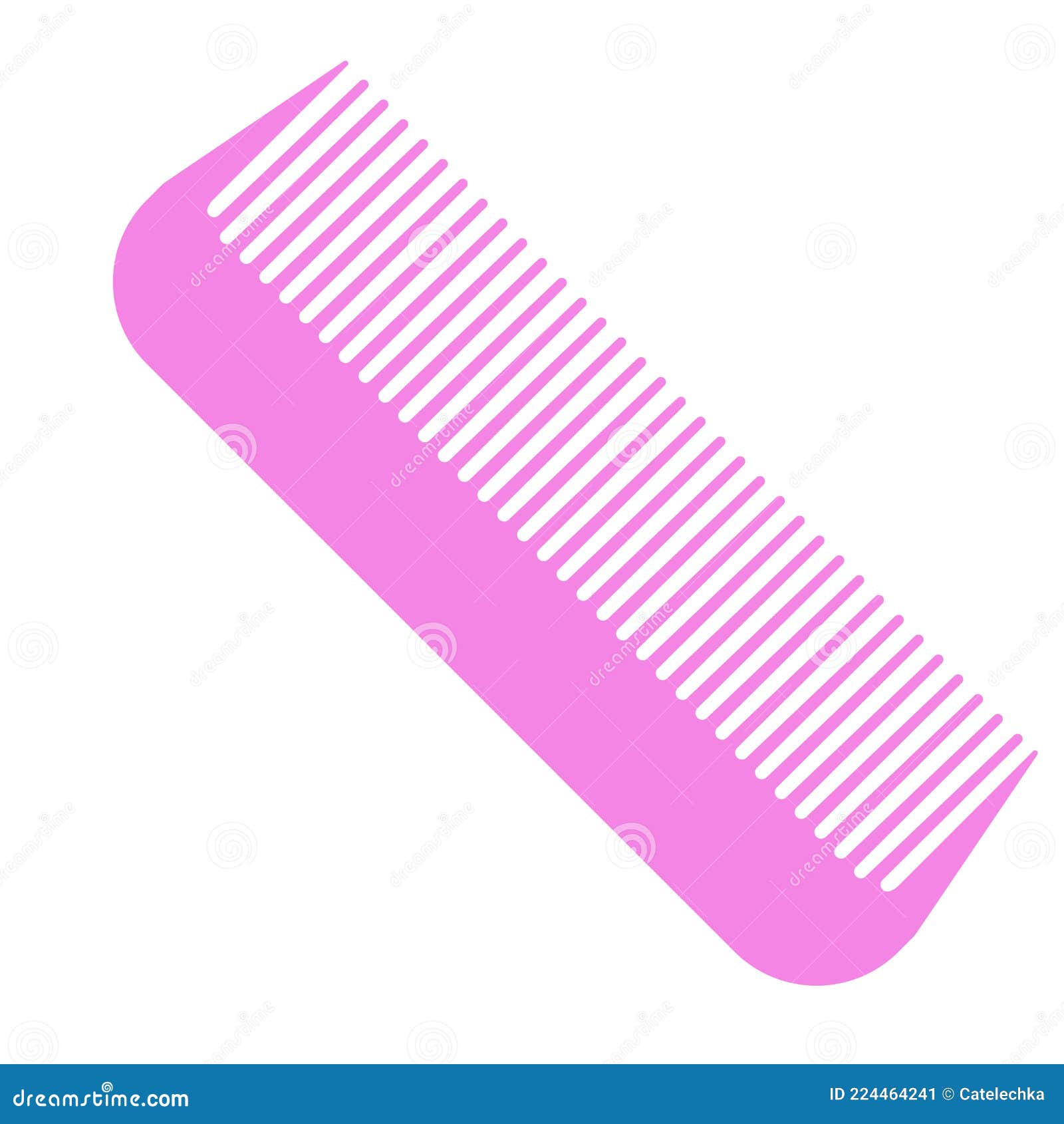 Pink Comb Icon Isolated on White Background. Barber Accessory. Coiffeur ...