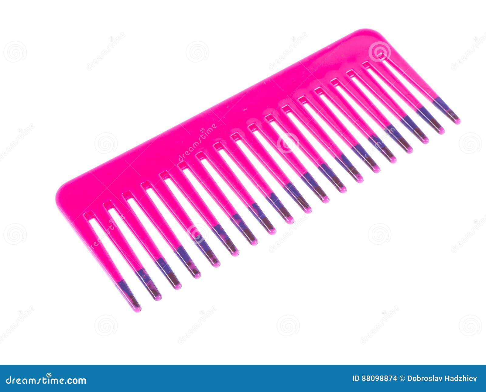 Pink Comb on White Background Stock Photo - Image of plastic, design ...