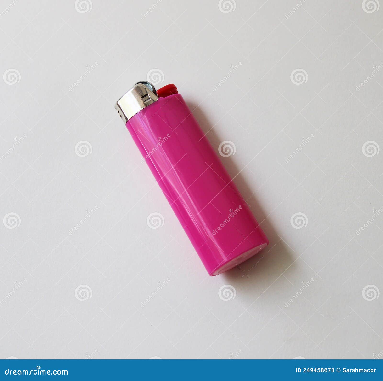 A Pink Common Plastic Butane Lighter Stock Photo - Image of cigarette ...