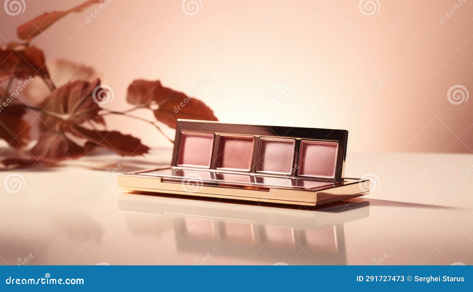 A Pink Compact with a Pink Blush and a Pink Lip Gloss. AI Stock Image ...