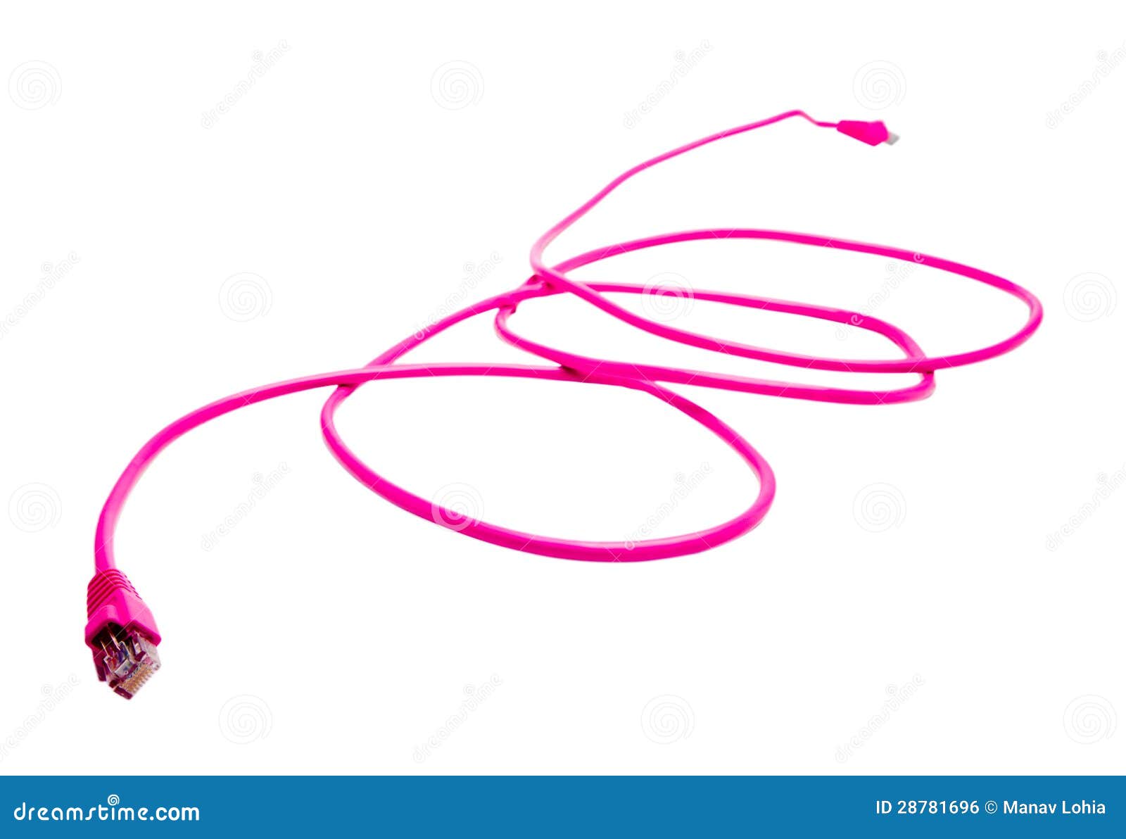 Pink computer cable stock photo. Image of electronics - 28781696