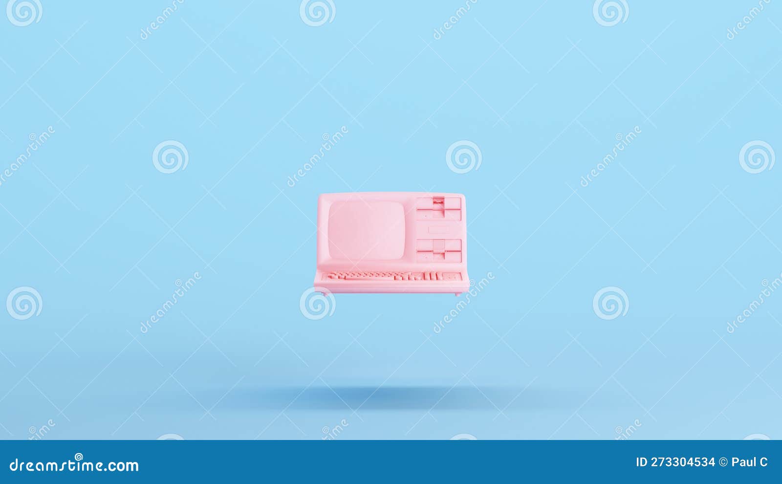 Pink Computer Retro Hardware Disk Keyboard Old Desktop System Screen ...