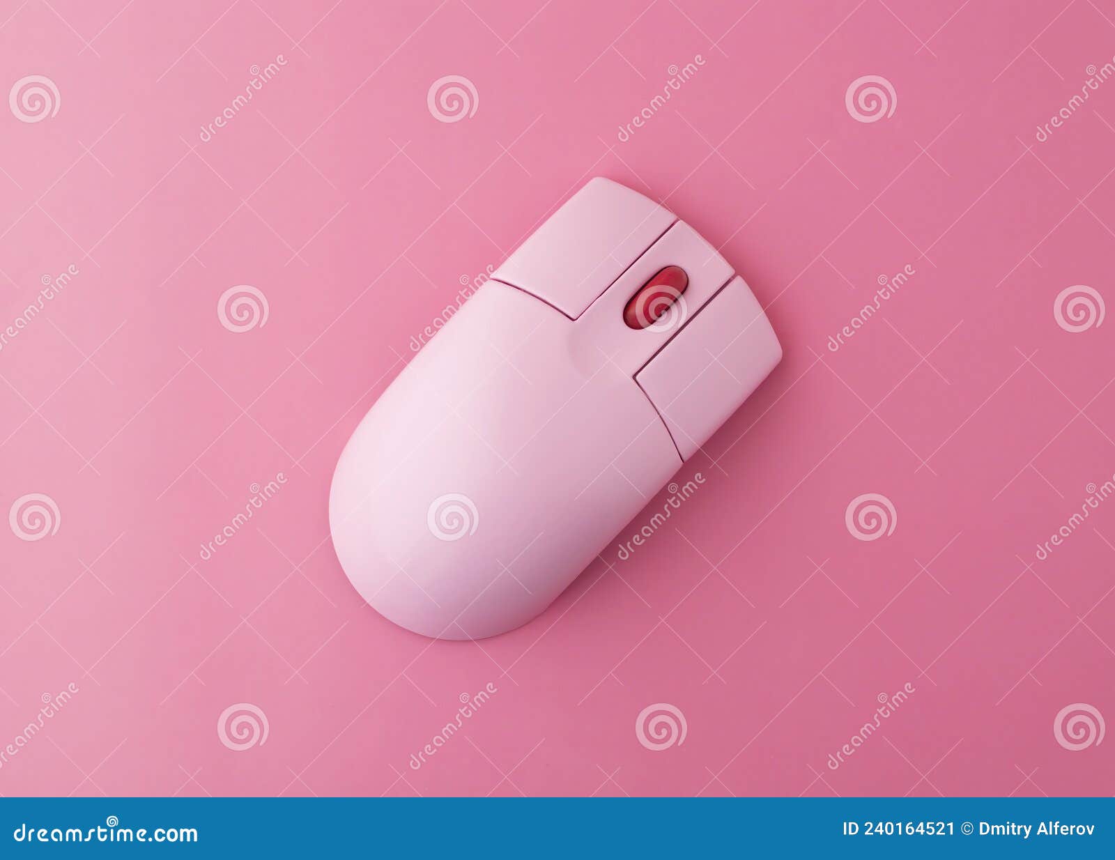 Pink Computer Wireless Bluetooth Mouse on Pink Background Stock Image ...
