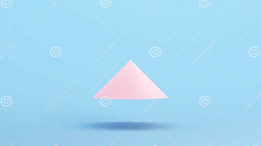 Pink Cone Floating Geometric Shape Solid Pointy Round Structure Kitsch ...