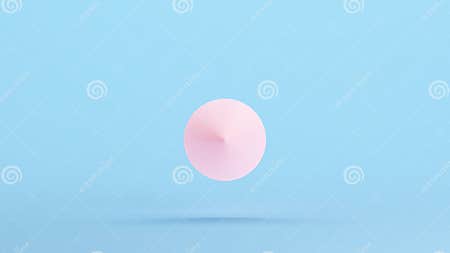 Pink Cone Floating Geometric Shape Solid Pointy Round Structure Kitsch ...