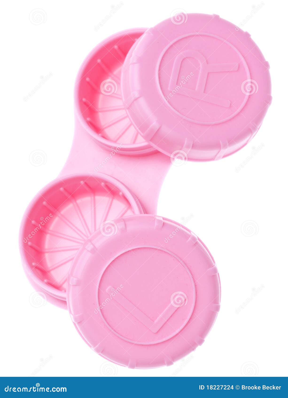 Pink Contact Lens Container Stock Photo - Image of sight, right: 18227224