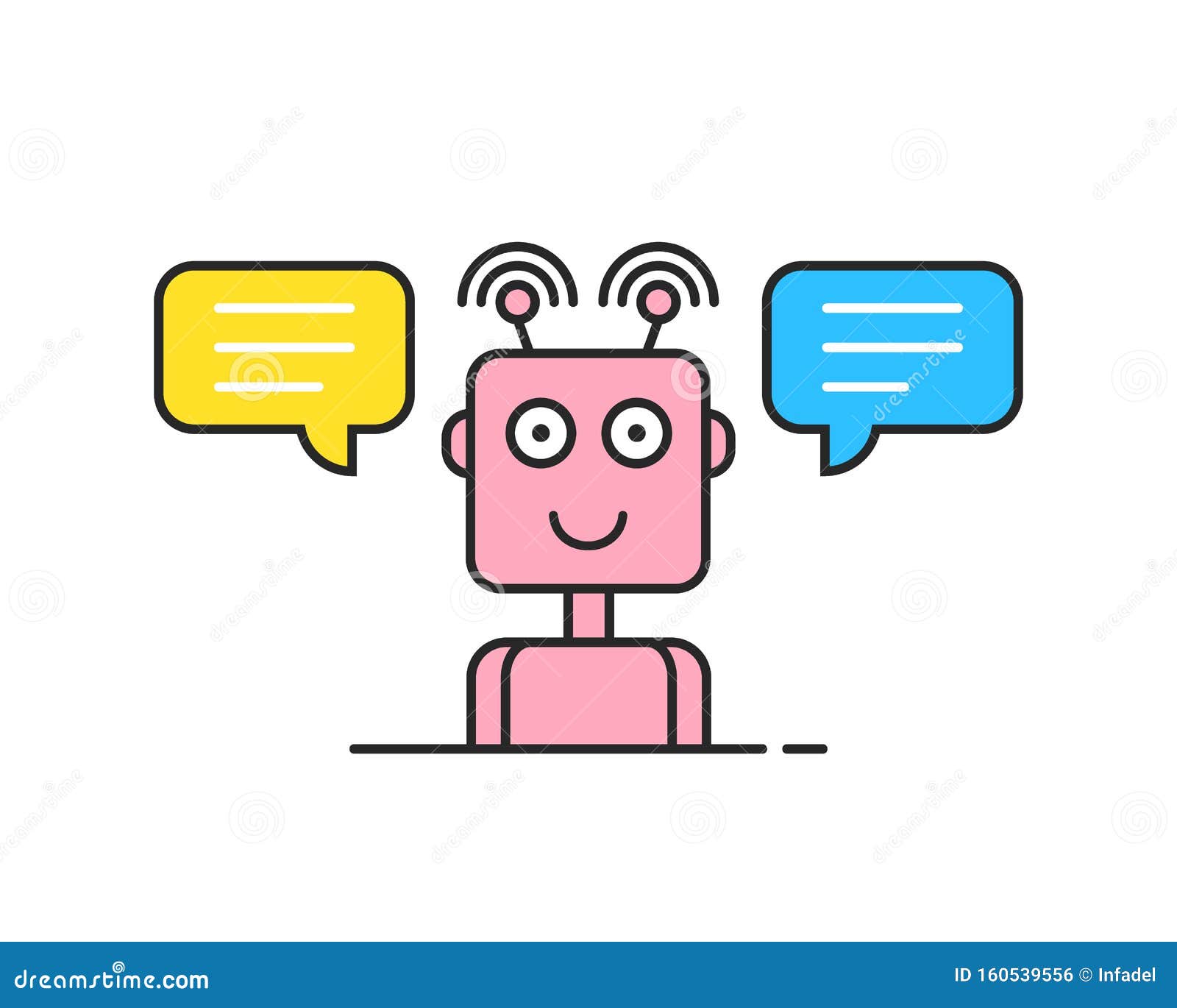 Chatbot Robo Advisor Conversation With Speech Bubbles On Mobile Royalty ... Chatbot Robo Advisor Conversation With Speech Bubbles On Mobile Royalty ...