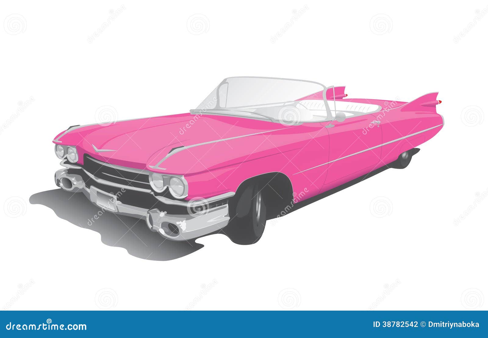 Pink convertible stock illustration. Illustration of musclecar - 38782542