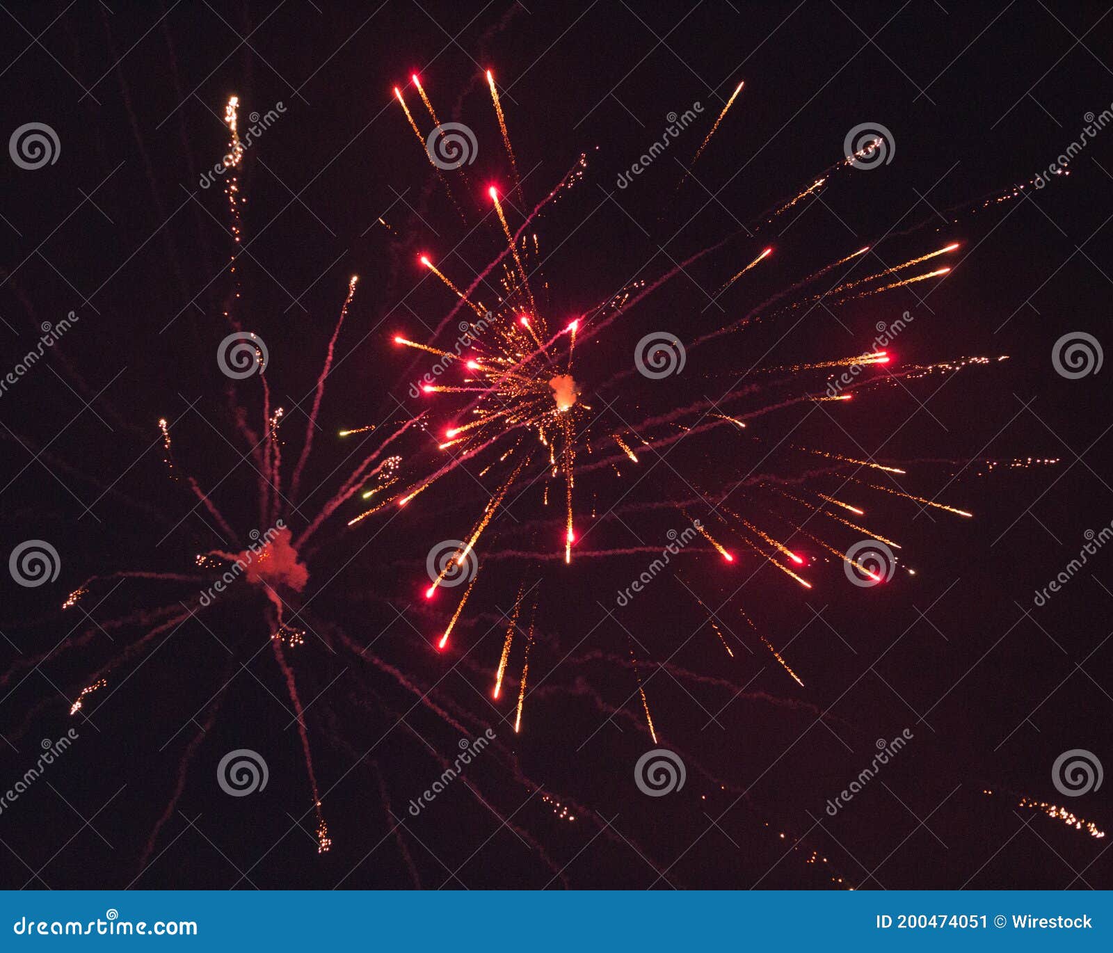 Pink Cosmic Firework Exploding in the Night Sky Stock Image - Image of ...