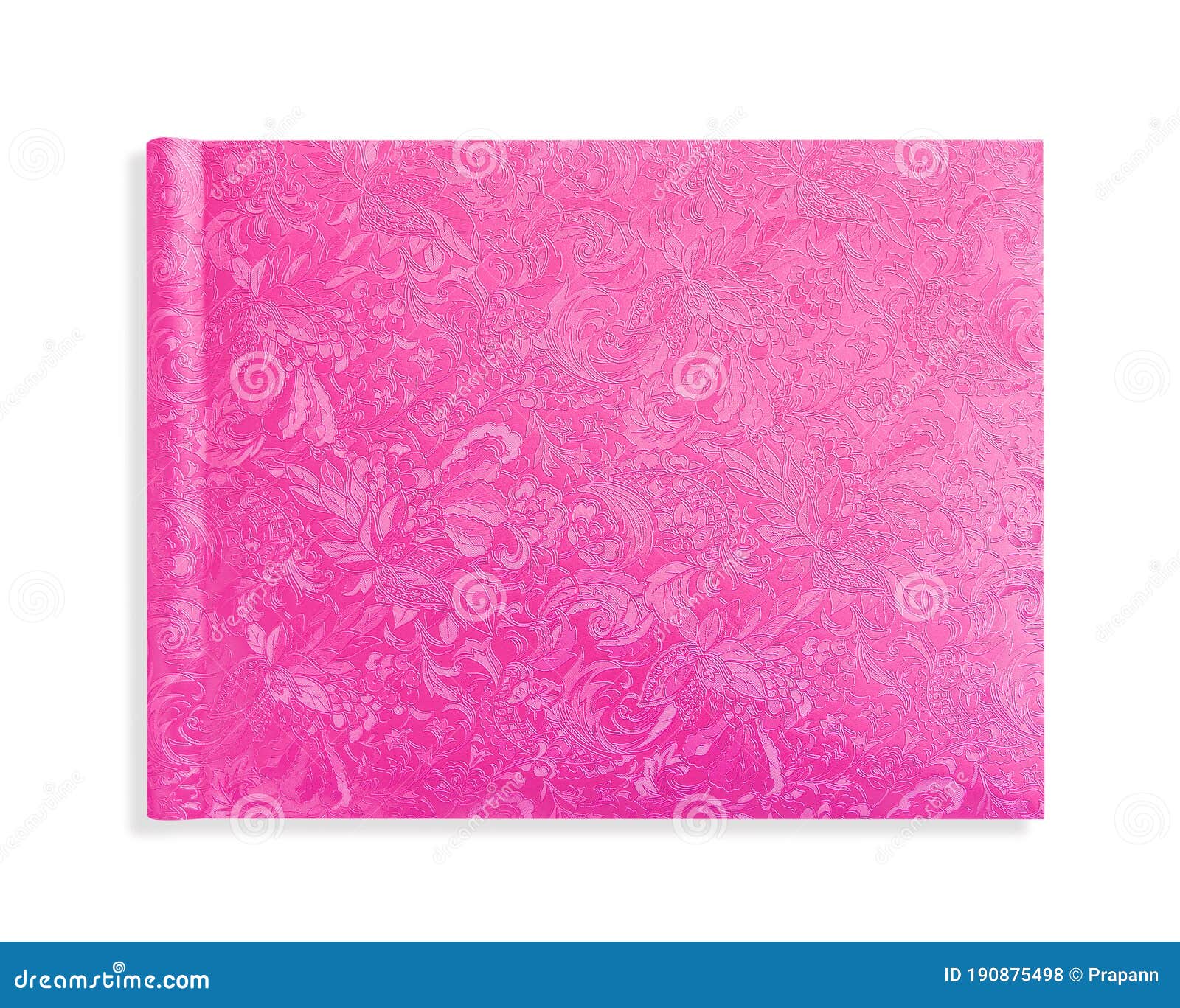 Pink Cover Hardcover Pattern Book on White Stock Photo - Image of ...
