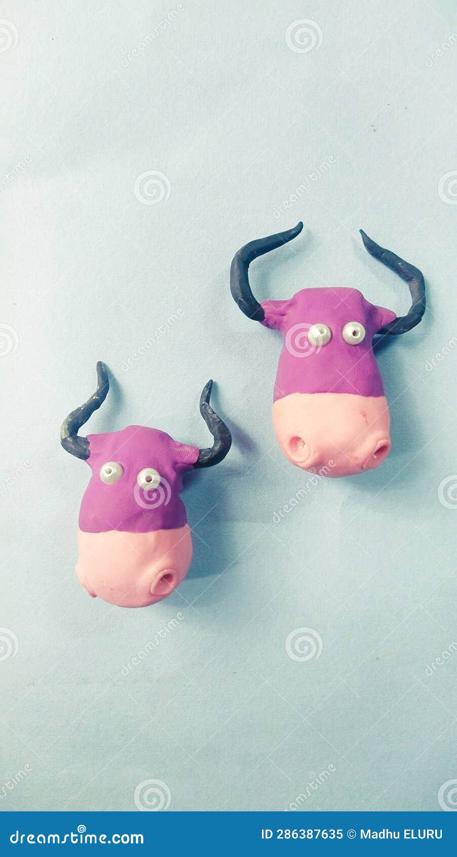 Pink Cow Head Clay Armature Stop Motion Stock Image - Image of stop ...