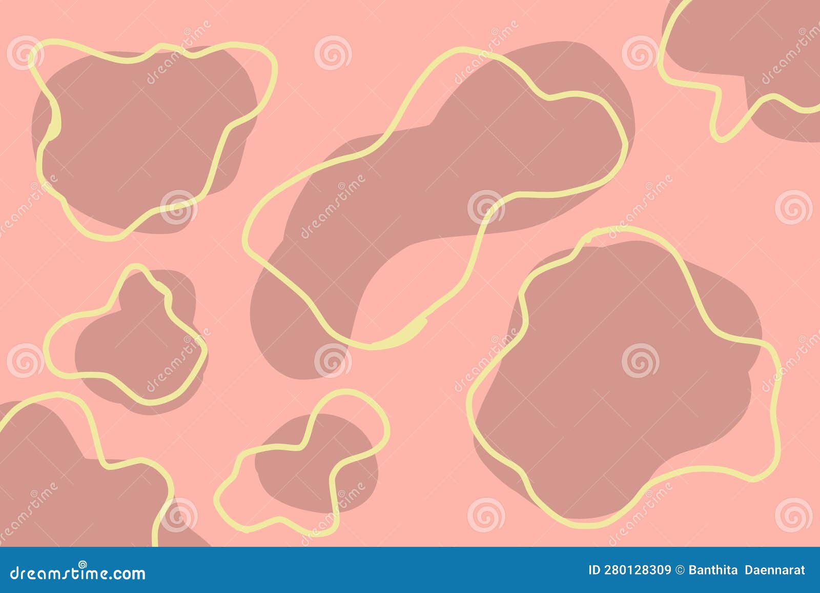 Pink Cow Pattern Background Stock Illustration - Illustration of line ...
